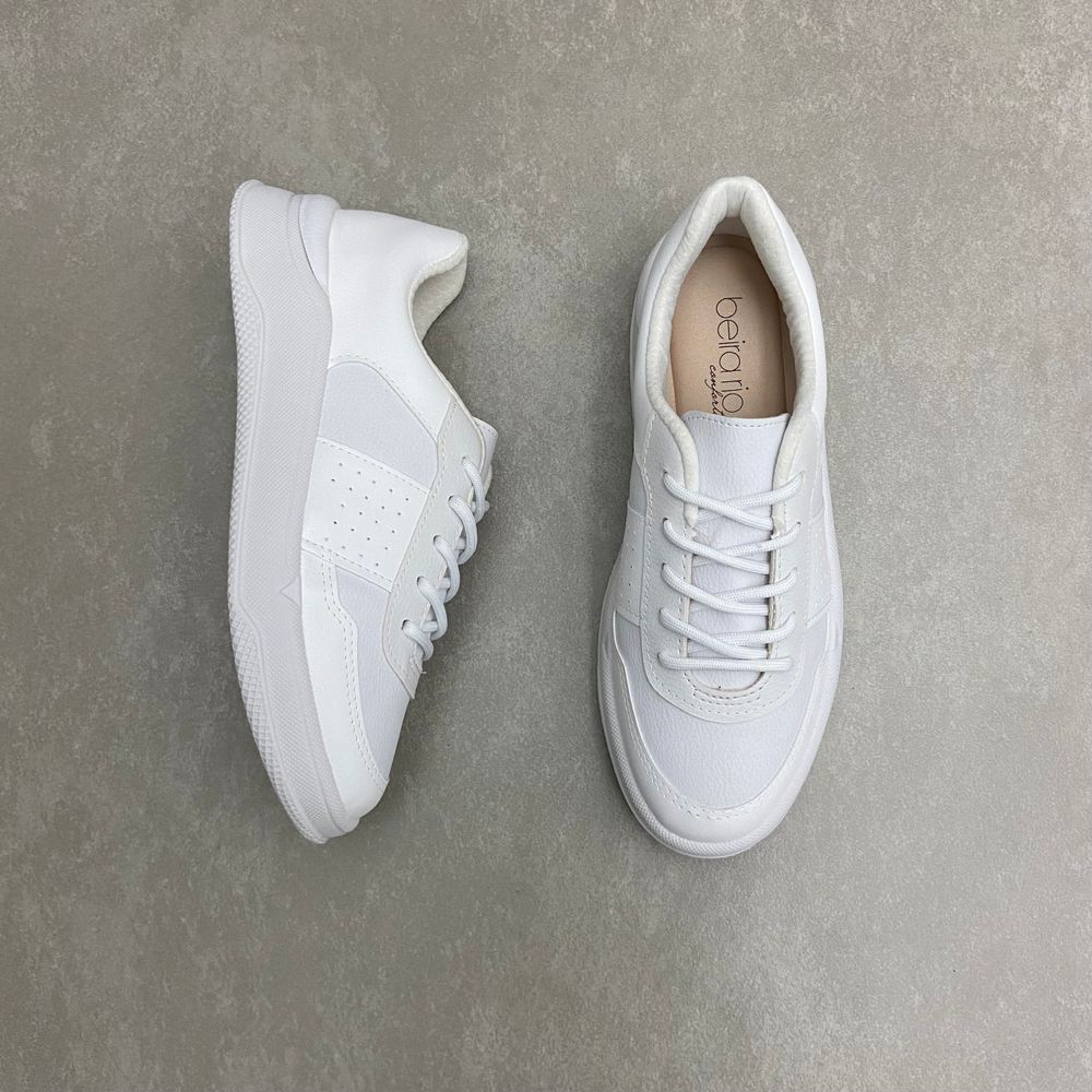 Tênis Casual Beira Rio Street - Branco - Vanda Calçados
