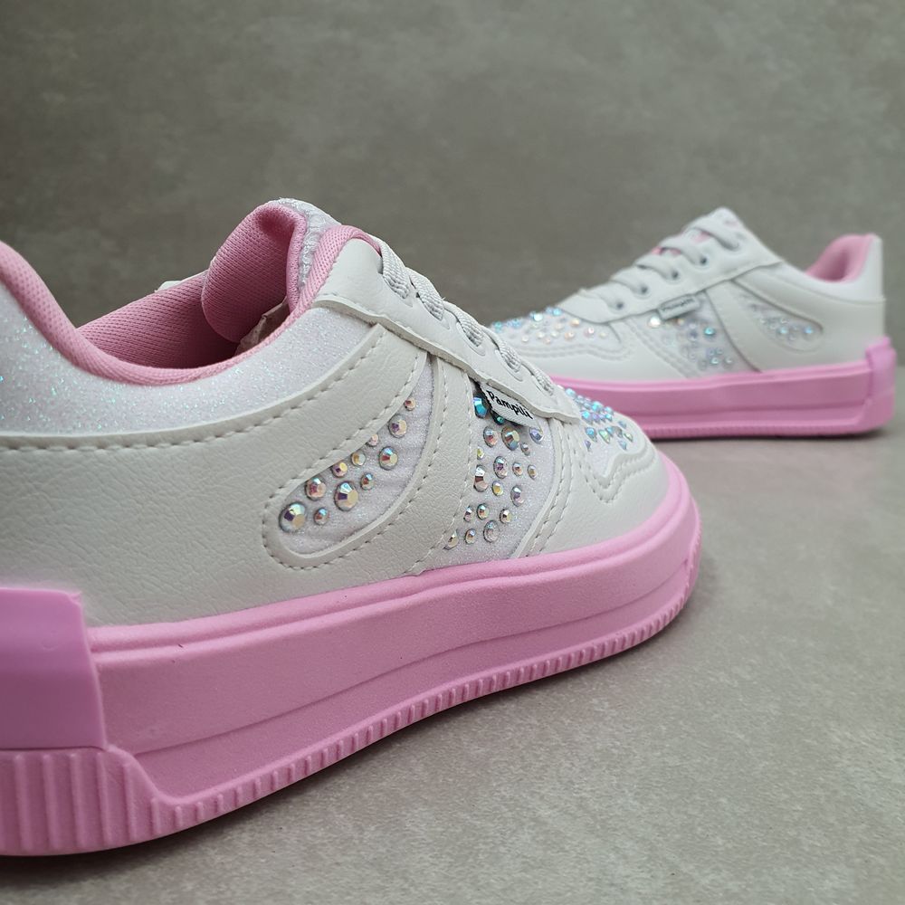 Tênis Pampili XP 21 Com Glitter e Elástico - Branco - Vandinha
