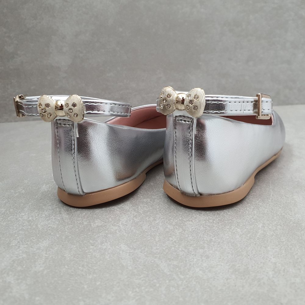 Sapatilha Sua Cia Mini Com Tornozeleira- Prata - Vandinha