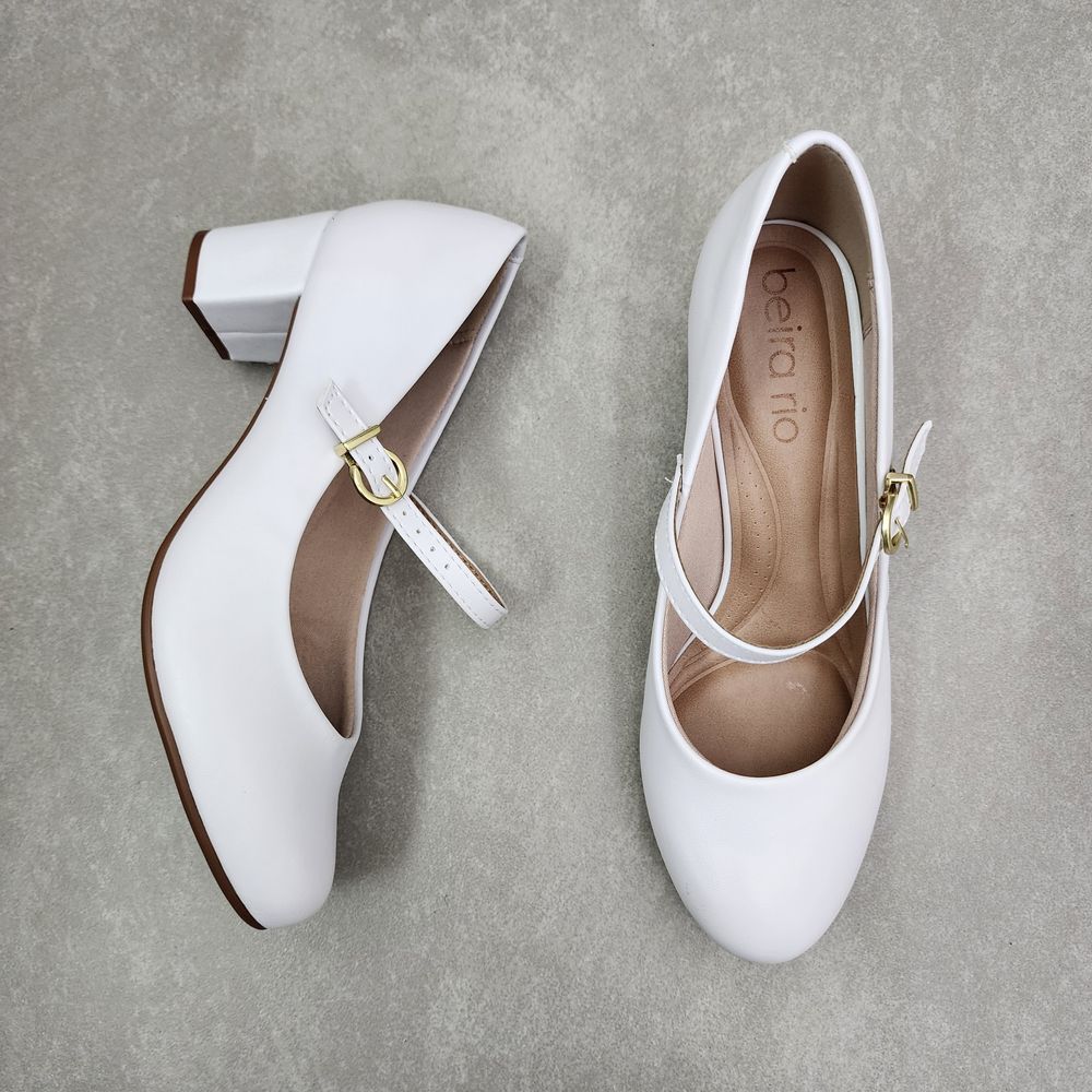 Sapato Feminino Boneca Beira Rio - Branco - Vanda Calçados