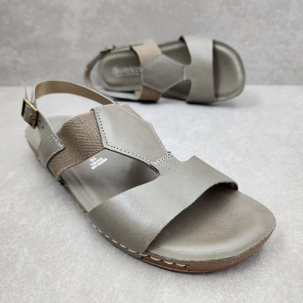 Sandália Andacco Goa Em Couro Com Elástico - Verde - Vanda Calçados