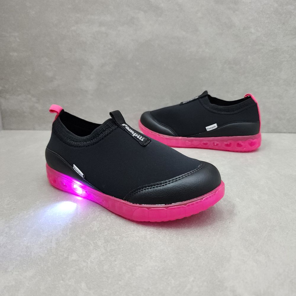 Tênis de LED Pampili Slip On Em Lycra - Preto - Vandinha