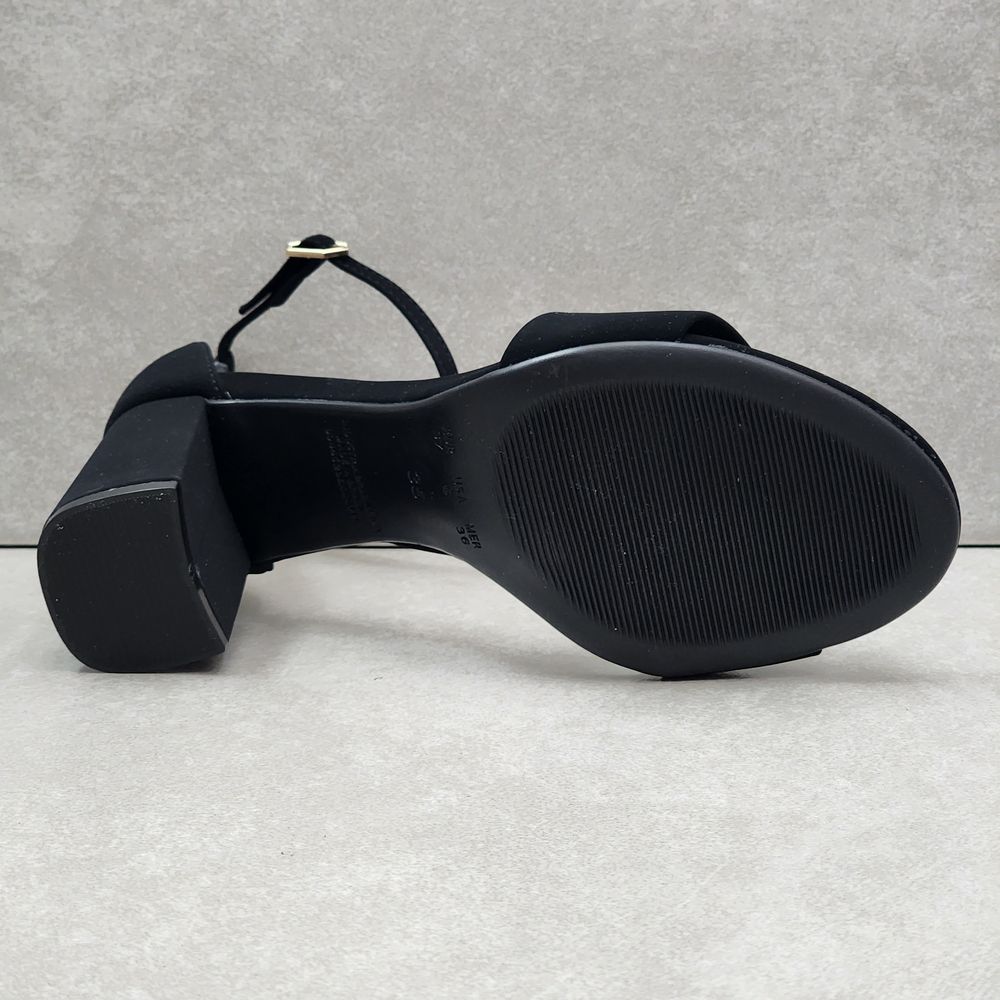 Sandália Bebecê Com Traseiro e Salto Médio - Nobuck Preto - Vanda Calçados